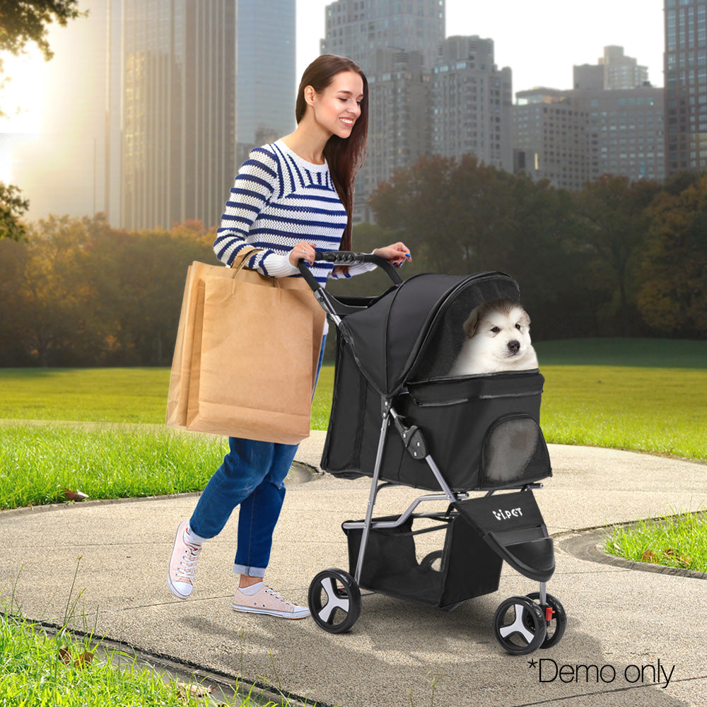 i.Pet Pet Stroller Dog Pram Cat Carrier Large Travel Pushchair Foldabl